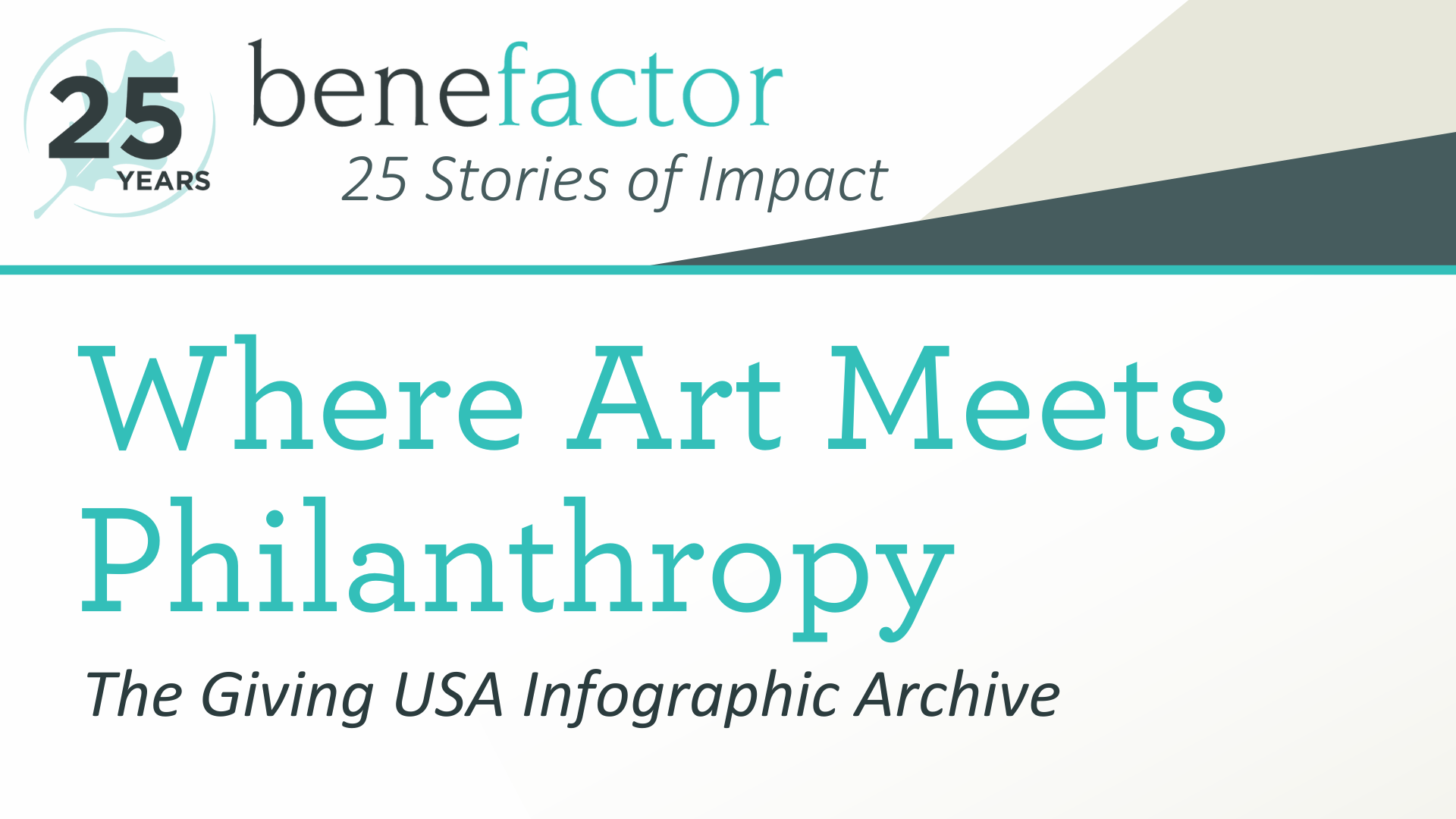 25 Stories of Impact: Where Art Meets Philanthropy, The Giving USA ...